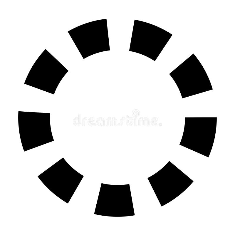 Black and White Segmented Circle, Ring Abstract Geometric Vector ... Black and White Segmented Circle, Ring Abstract Geometric Vector ...