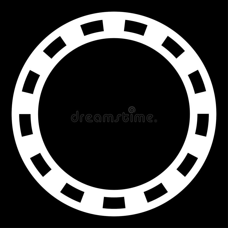 Black and White Segmented Circle, Ring Abstract Geometric Vector ...