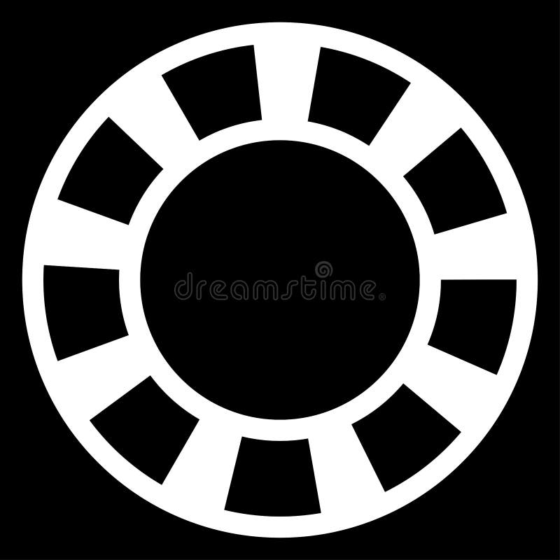 Black and White Segmented Circle, Ring Abstract Geometric Vector ...