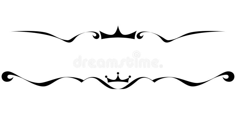 Black and White Set of Delimiters for Text Stock Vector - Illustration ...