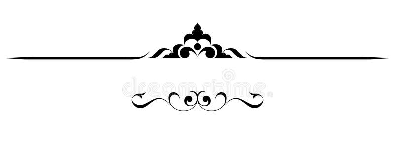 Black and White Set of Delimiters for Text Stock Illustration ...