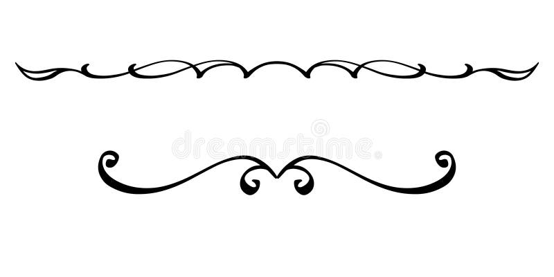 Black and White Set of Delimiters for Text Stock Illustration ...