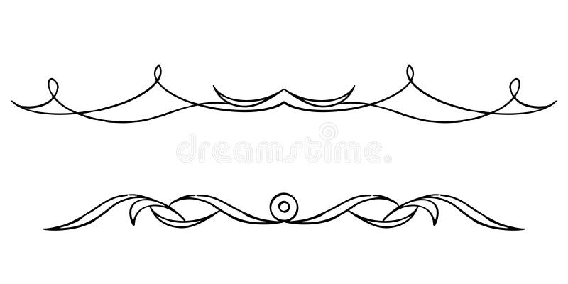 Black and White Set of Delimiters for Text Stock Illustration ...
