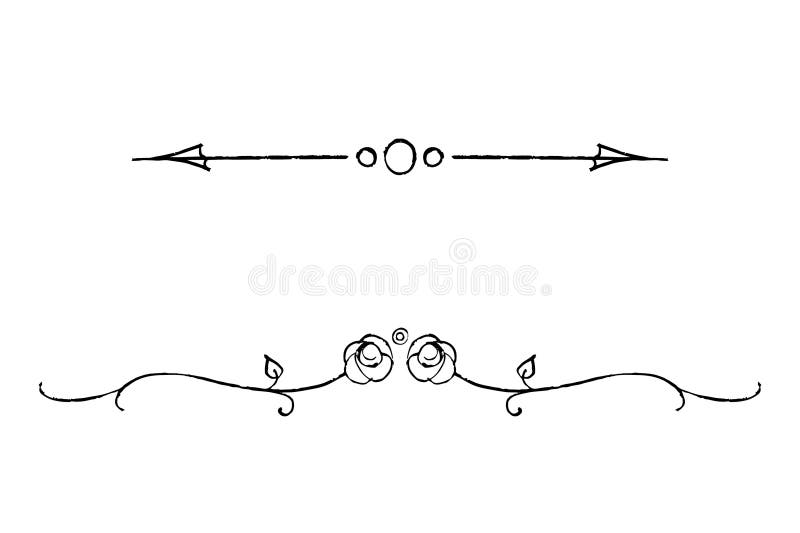 Black and White Set of Delimiters for Text, Dividers Stock Illustration ...
