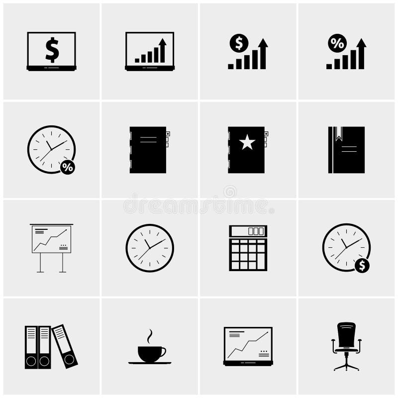 Black and White Set of Icons Stock Vector - Illustration of payment ...