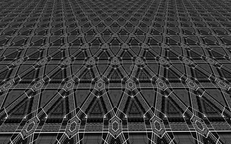 Horizontal Geometric Grid Pattern and Design To Far Distant Vanishing ...