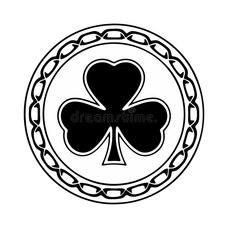 Celtic Four Leaf Clover Outline