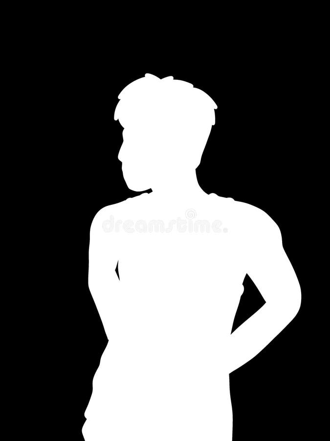 Black and White of Shape Man Background Stock Illustration ...
