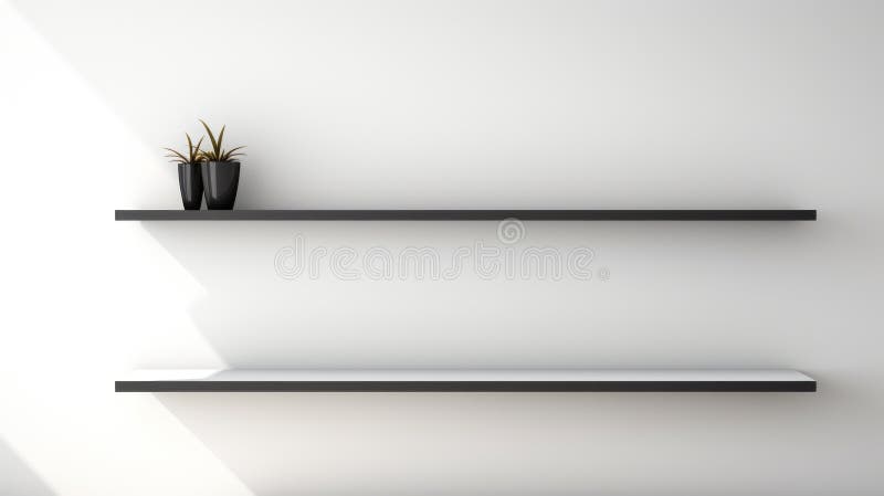 Minimalistic Shelf on White Background - 3d Rendering Photo Stock ...