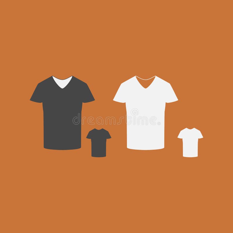 Black and White Shirt Icons Stock Vector - Illustration of back, blank ...
