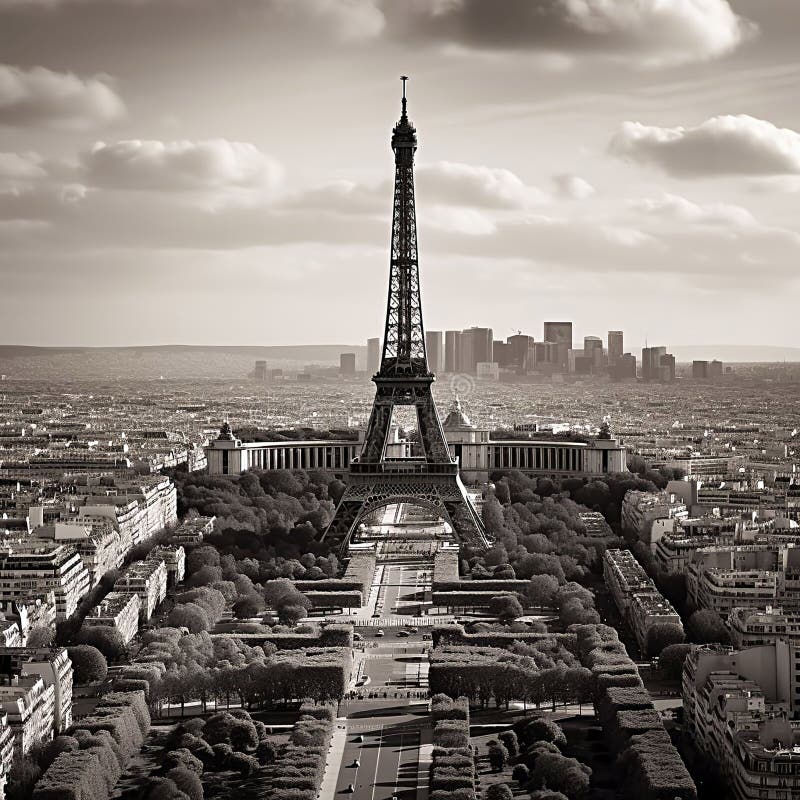 Eiffel Tower Background Black And White