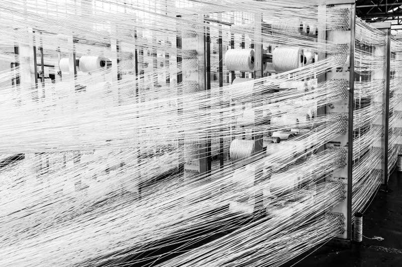 Spools of Threads are Connected To an Embroidery Machine Stock Photo ...