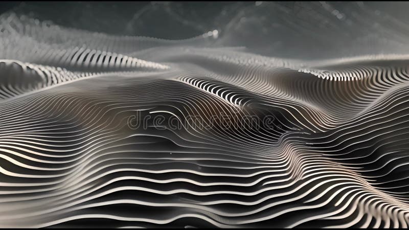 Black and White Showing Mesmerizing Wave Pattern. Suitable for Various ...