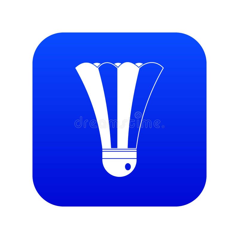 Black and White Shuttlecock Icon Digital Blue Stock Vector ...