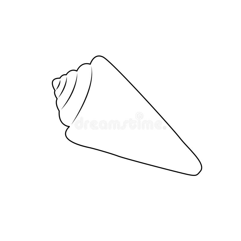 Seashell Black White Drawing Stock Illustrations – 4,062 Seashell Black ...