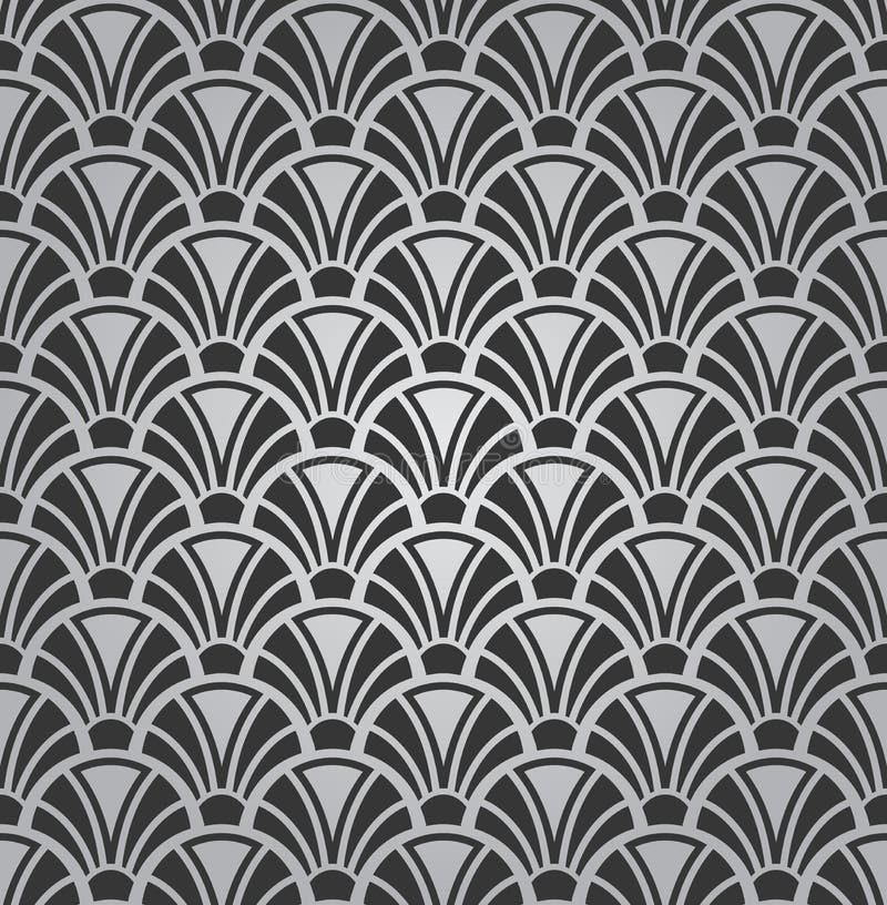 Black and White Simple Arc Shapes Pattern Stock Vector - Illustration ...