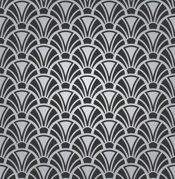 Black and White Simple Arc Shapes Pattern Stock Vector - Illustration ...