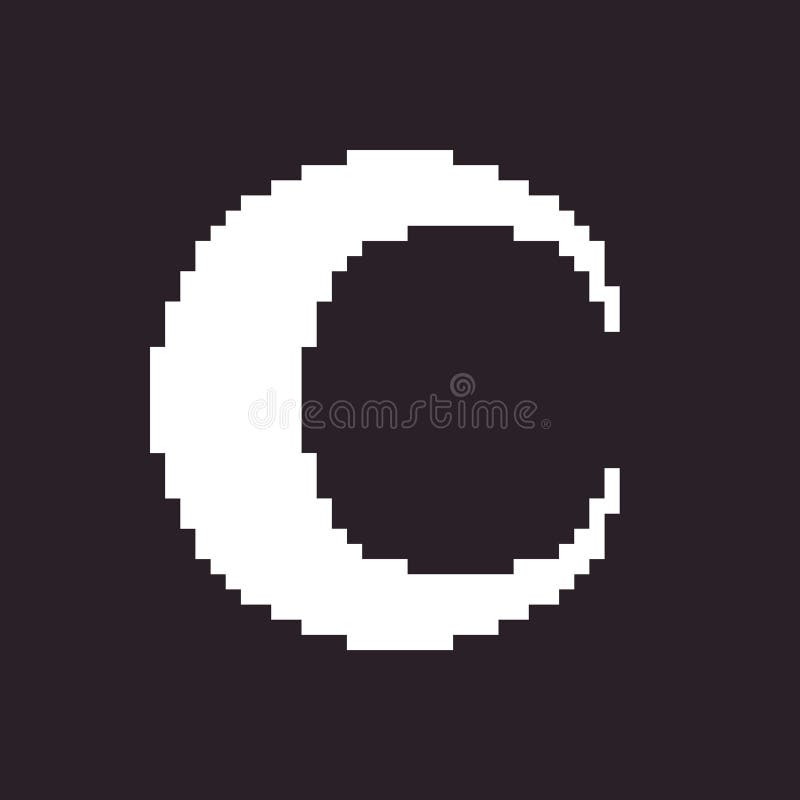Pixel Art Crescent Moon Stock Illustrations – 146 Pixel Art Crescent ...