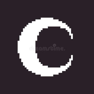 Pixel Art Crescent Moon Stock Illustrations – 146 Pixel Art Crescent ...