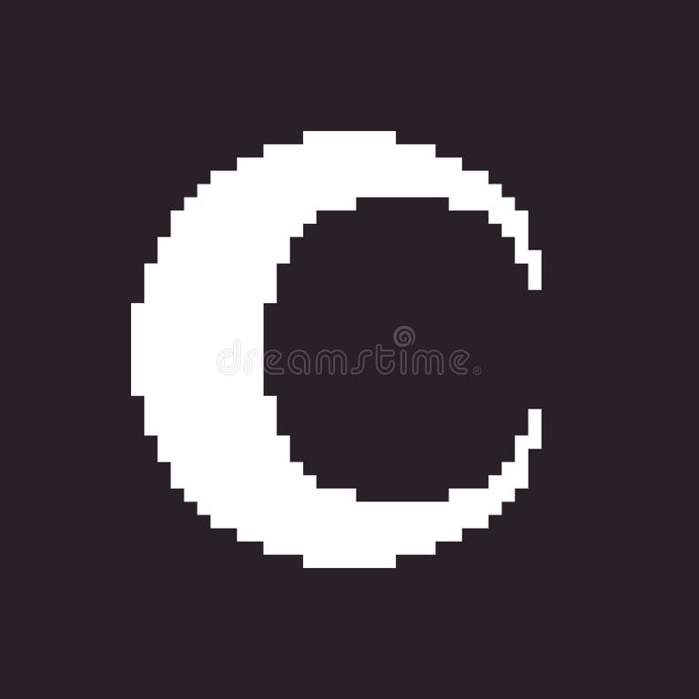 Pixel Art Crescent Moon Stock Illustrations – 146 Pixel Art Crescent ...