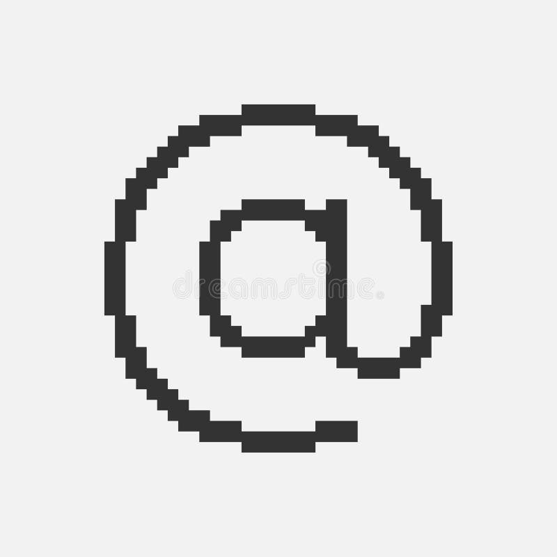 Black and White Simple 1bit Vector Pixel Art Icon of Round Commercial ...
