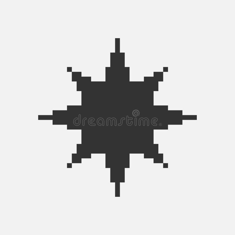 Black Sparkle Star Pixel Art Vector Icon Stock Illustrations – 180 ...