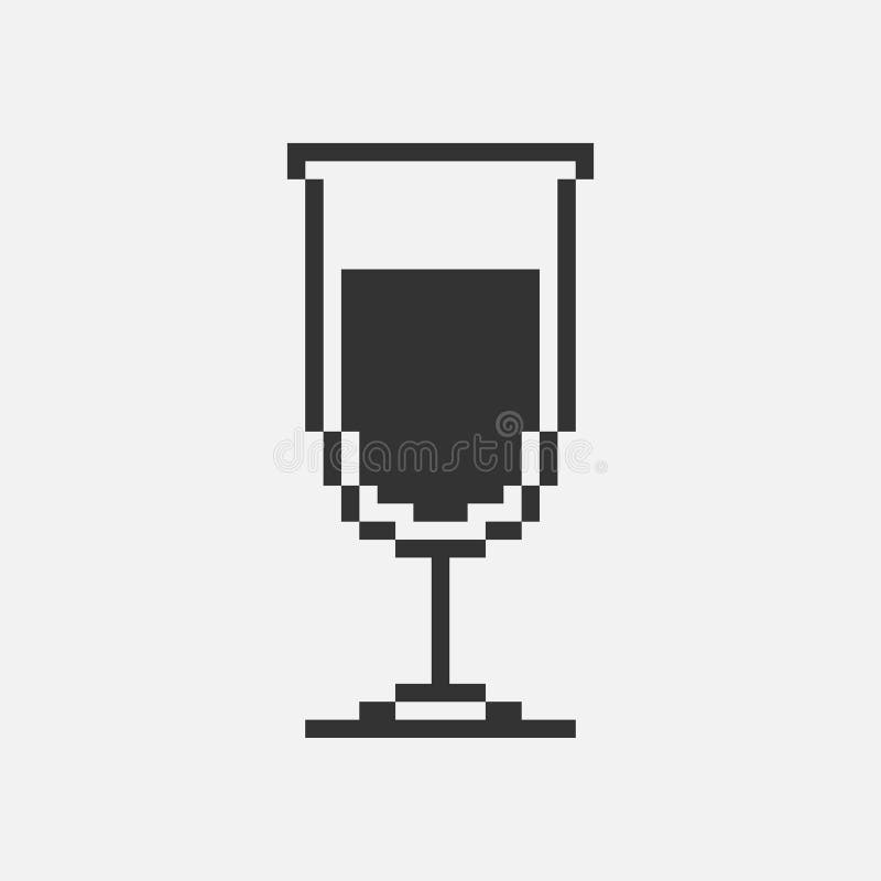 Black and White Simple 1bit Vector Pixel Art Icon of Wine Glass Stock ... Black and White Simple 1bit Vector Pixel Art Icon of Wine Glass Stock ...