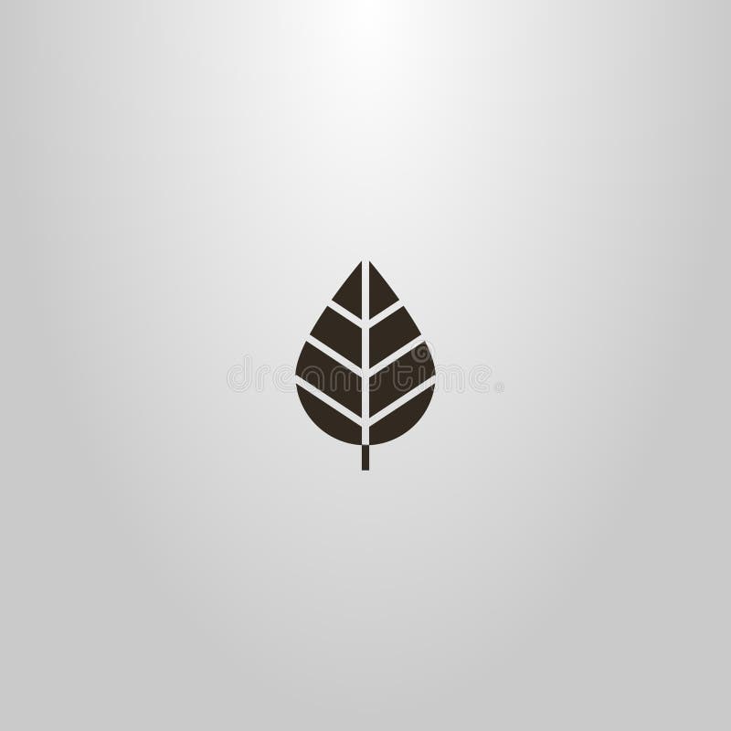 Simple Flat Art Vector Negative Space Sign of Leaf of Tree Stock Vector ...