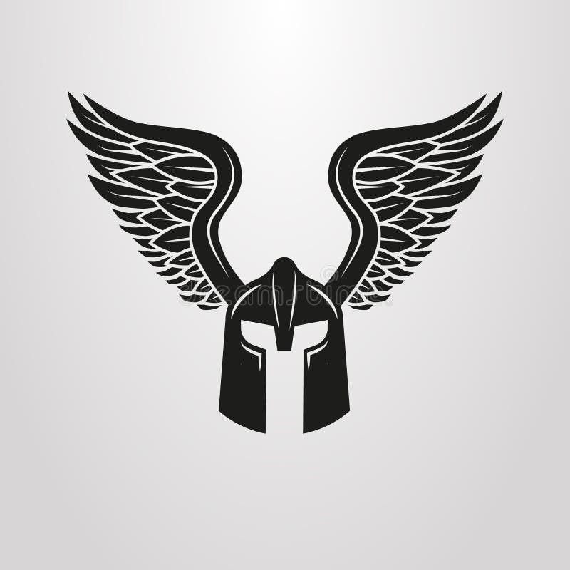 Simple Flat Art Vector Winged Helmet Symbol Stock Illustration ...