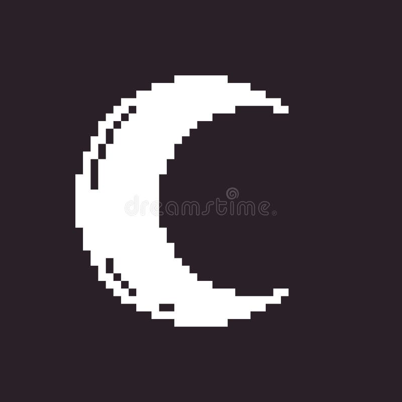 Pixel Art Crescent Moon Stock Illustrations – 145 Pixel Art Crescent ...