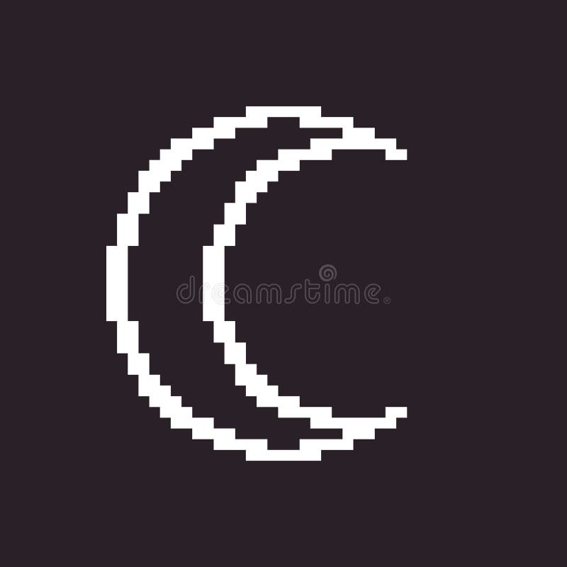 Pixel Art Crescent Moon Stock Illustrations – 155 Pixel Art Crescent ...