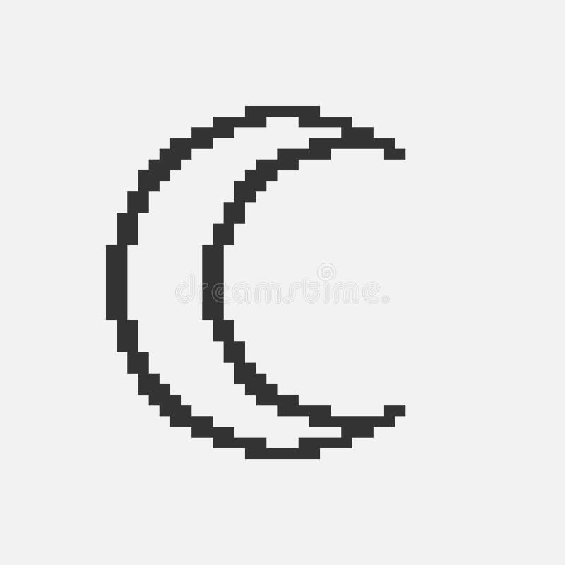 Pixel Art Crescent Moon Stock Illustrations – 155 Pixel Art Crescent ...