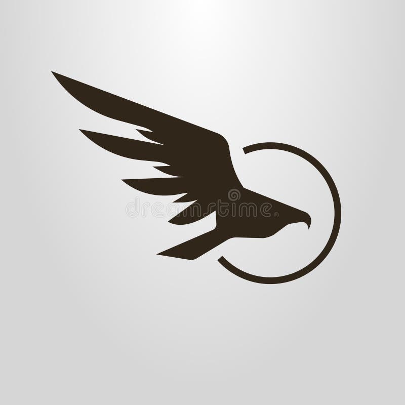 Simple Flat Vector Flight Hawk Pictogram Stock Vector - Illustration of ...