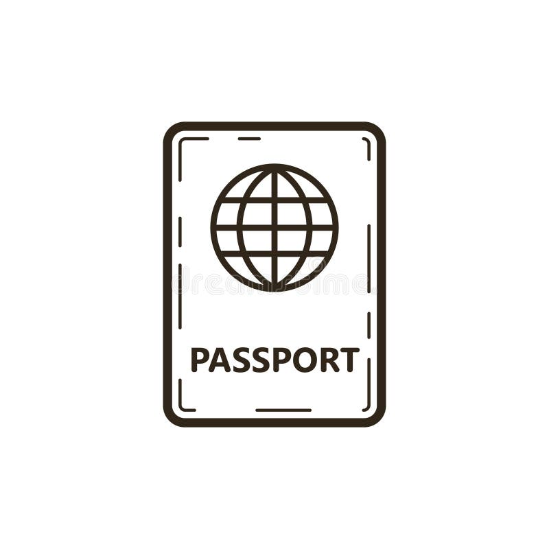 Passport Black Simple Icon Stock Illustration Illustration Of