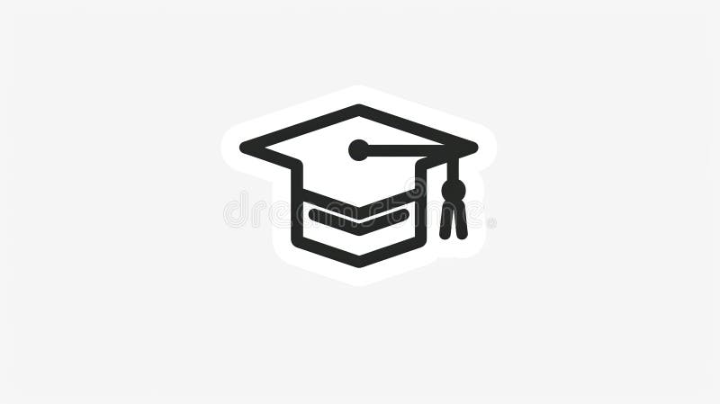 Graduation Cap Clipart Black White Stock Illustrations – 424 Graduation ...