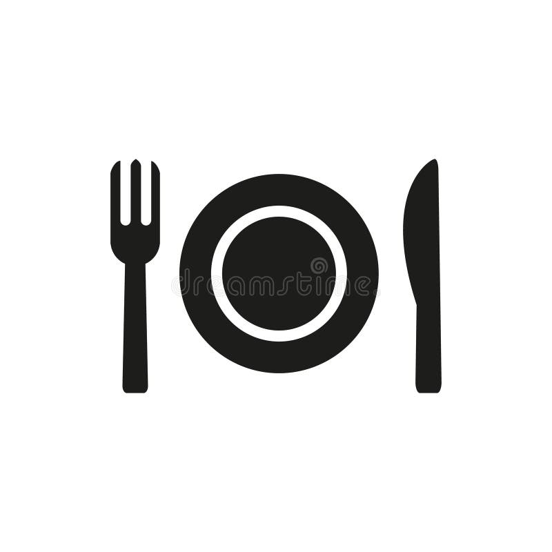 Simple Outline Vector Icon of Table Service Stock Illustration ...