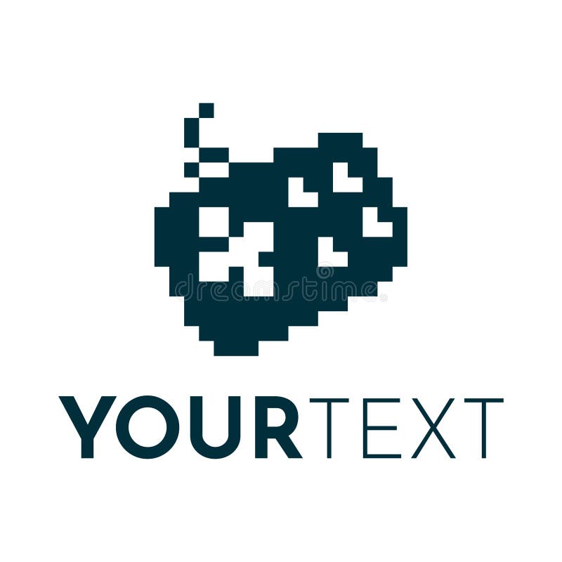 Simple Vector 1bit Pixel Art Emblem of Gamepad Console for Video Games ...