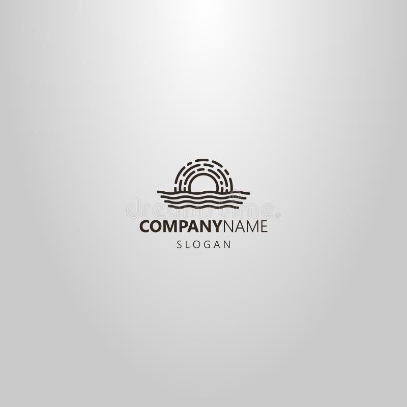 Sun Over Water Monochrome Stock Illustrations – 138 Sun Over Water ...