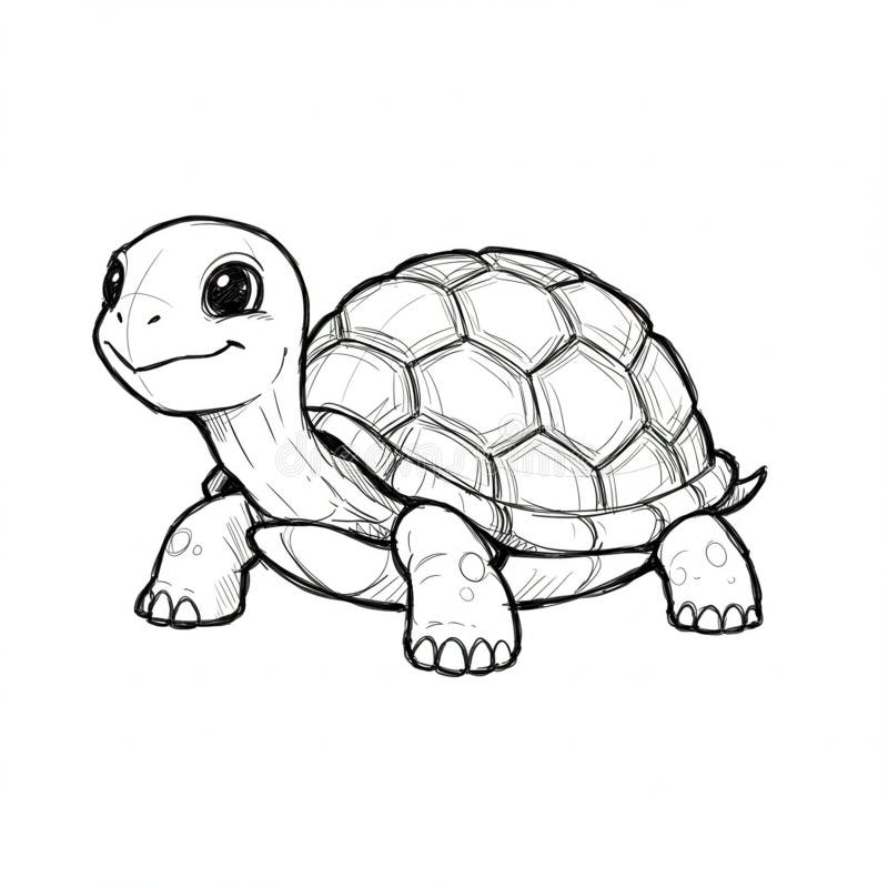 Turtle Sketch Black White Stock Illustrations – 2,977 Turtle Sketch ...