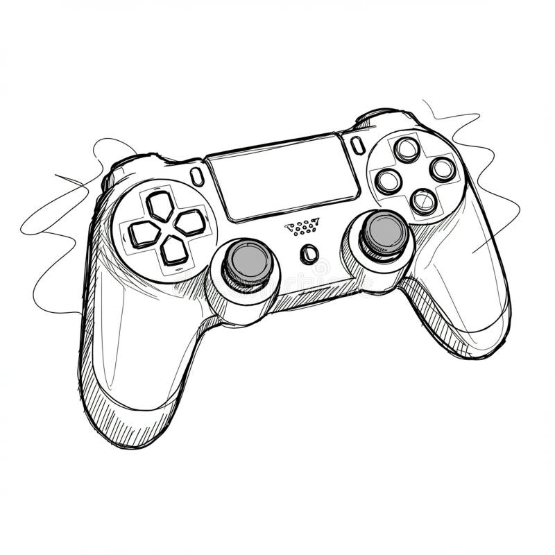 Gaming Controller Sketch Stock Illustrations – 1,484 Gaming Controller ...