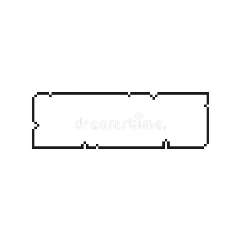 Black and White Sketch of an Unrolled Pixelated Old Scroll. Stock ...