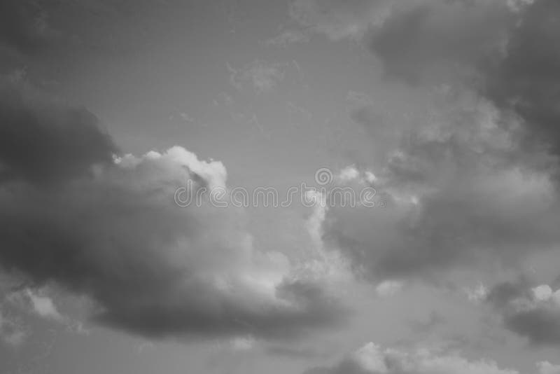 Black and White Sky with Cloud Beautiful Image for Background Stock ...