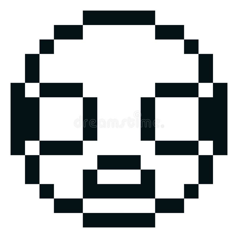 Black and White Smiley with Surprised Face, Ghost, Round Empty Eyes ...