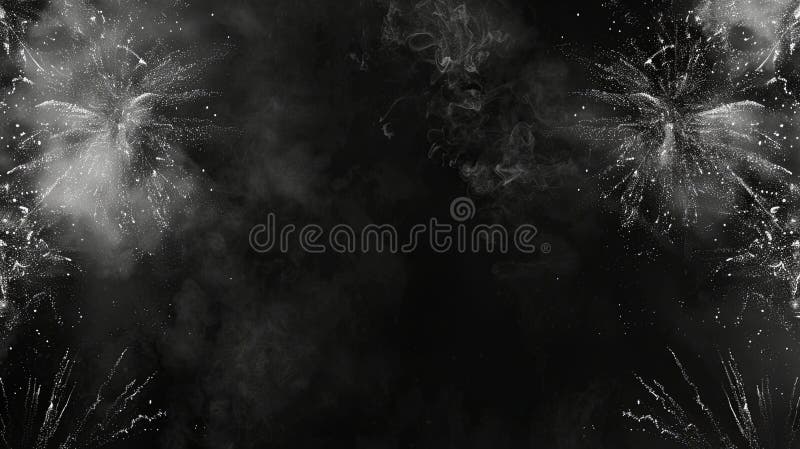 Black and White Smoke and Firework Abstract Background. AI Image Stock ...