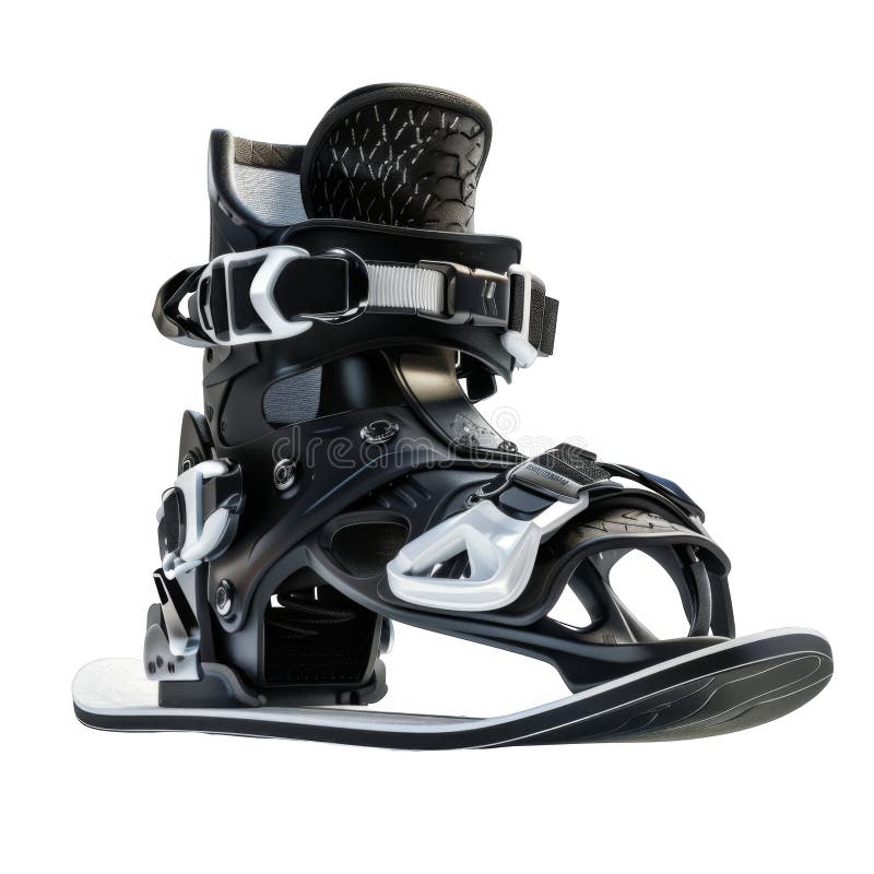 Black and White Snowshoe Binding with Straps Stock Image - Illustration ...