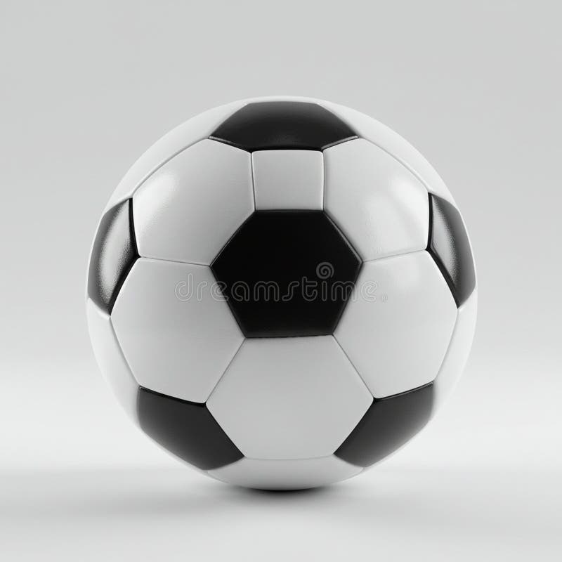 Black and White Soccer Ball Featuring a Classic Hexagonal and ...