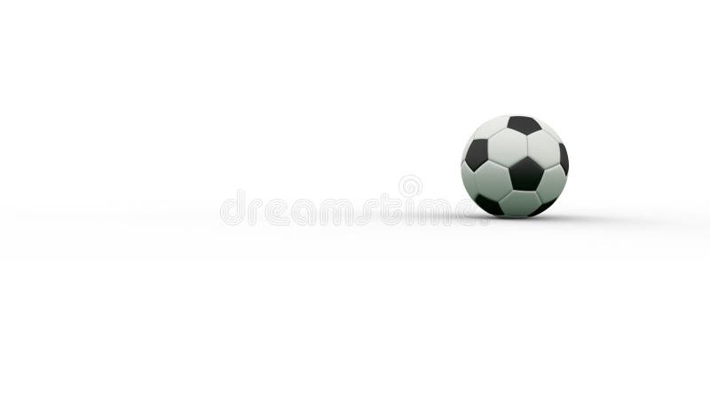 Black and White Soccer Ball and Its Shadow Roll on a Transparent ...