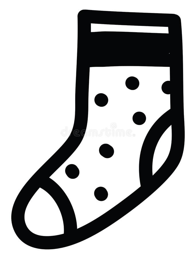 Black and White Socks, Icon Stock Vector - Illustration of line ...