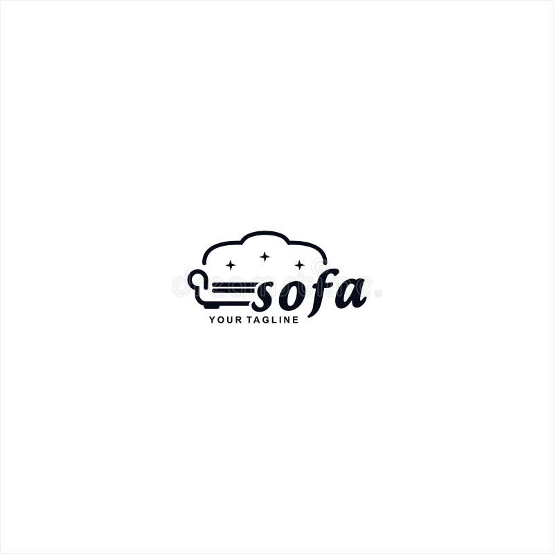 Sofa Logo Design Template Inspiration Stock Vector - Illustration of ...