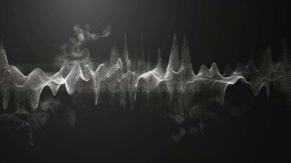 Black and White Sound Wave stock image. Image of wave - 383244571